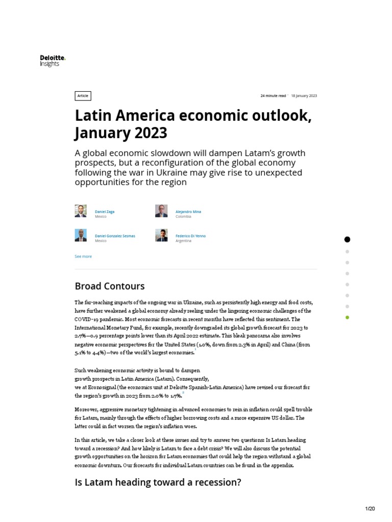 Latin America Economic Outlook - Deloitte Insights | PDF | Inflation ...