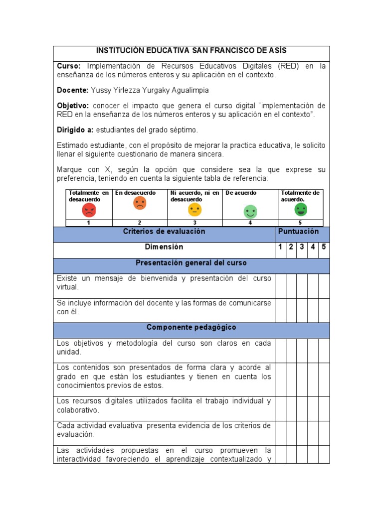 Totalmente en Desacuerdo en Desacuerdo Ni Acuerdo, Ni en Desacuerdo de ...