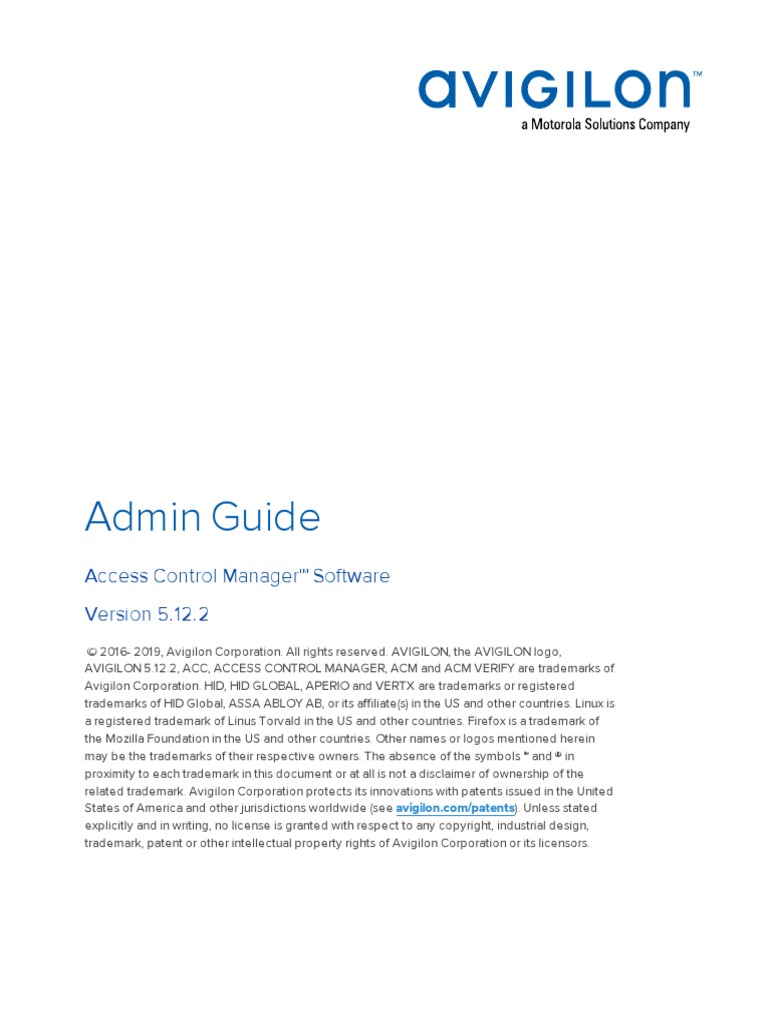Avigilon Acm 5.12.2 Admin Guide en Rev1 | PDF | Icon (Computing) | Video