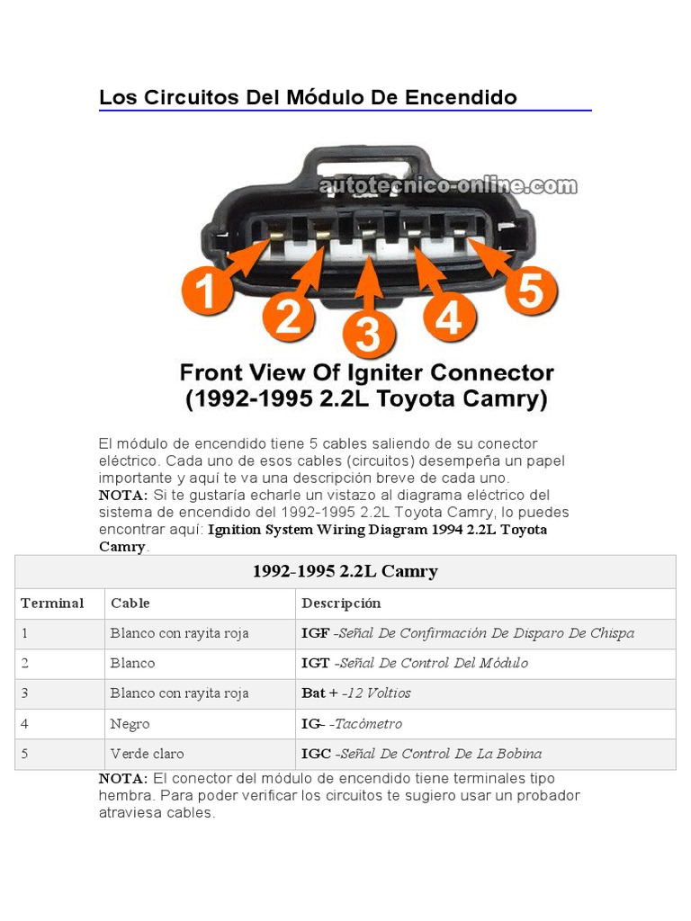 Circuitos del Módulo de Encendido Toyota | PDF | Electrónica | Electromagnetismo
