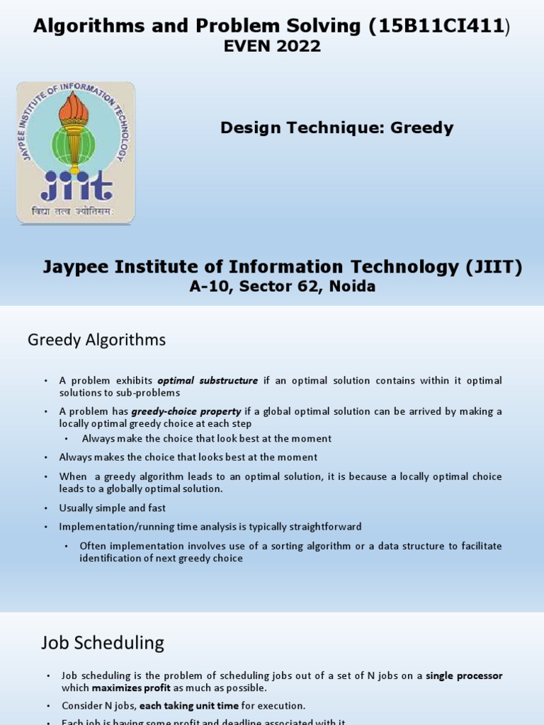 Greedy | PDF | Code | Algorithms Greedy | PDF | Code | Algorithms