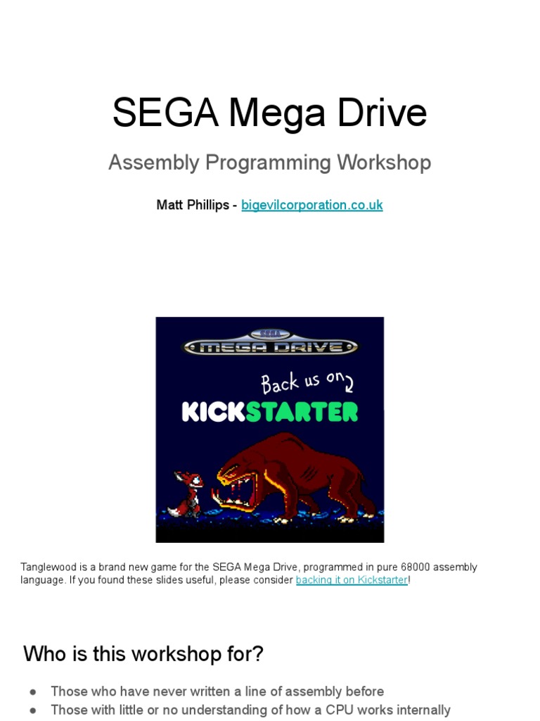 SEGA Mega Drive Assembly Workshop Guide | PDF | Central Processing Unit ...