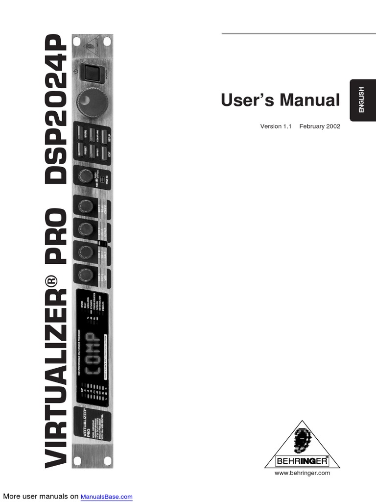 Virtualizer Pro DSP2024P | PDF | Equalization (Audio) | Loudspeaker