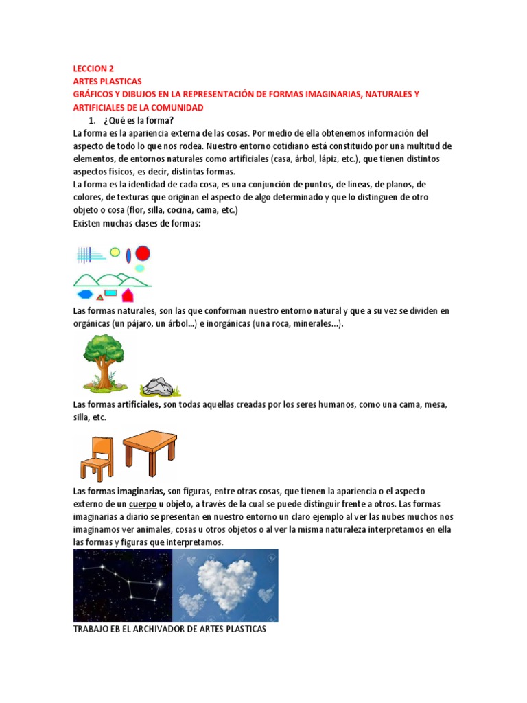 Leccion 2 Artes Plasticas Gráficos Y Dibujos en La Representación de ...