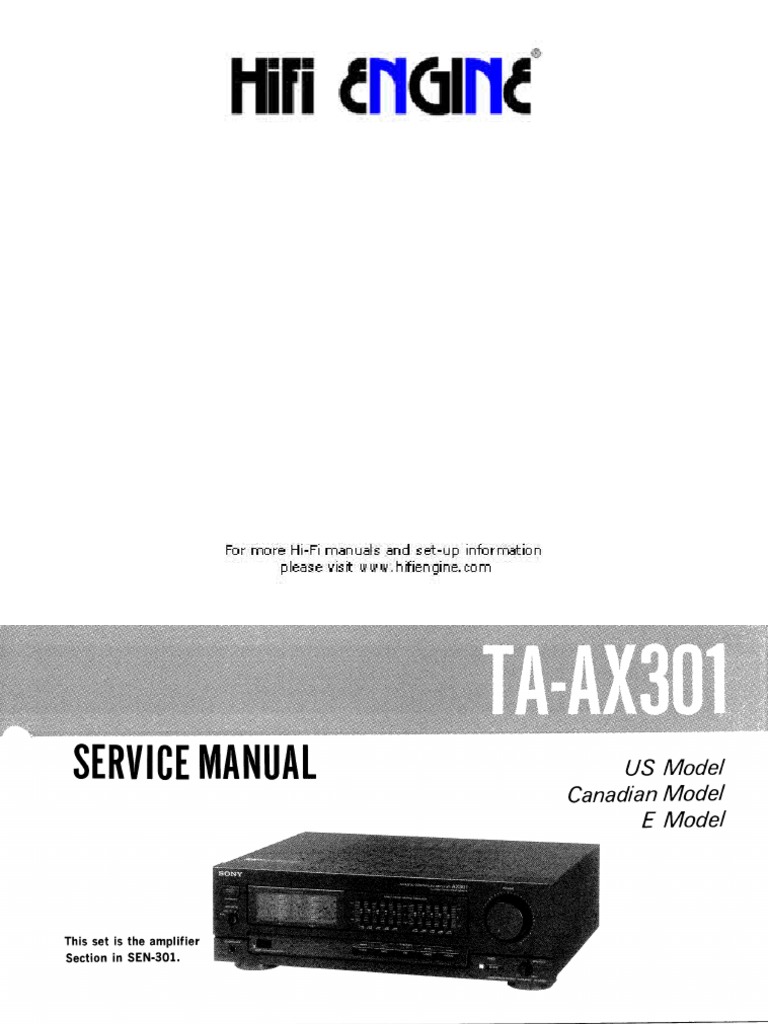 Sony Ta-Ax301 | PDF