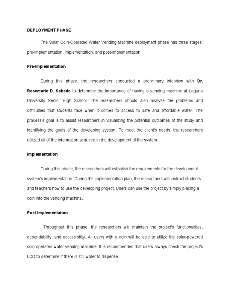 Chapter 3 - Implementation Plan | PDF