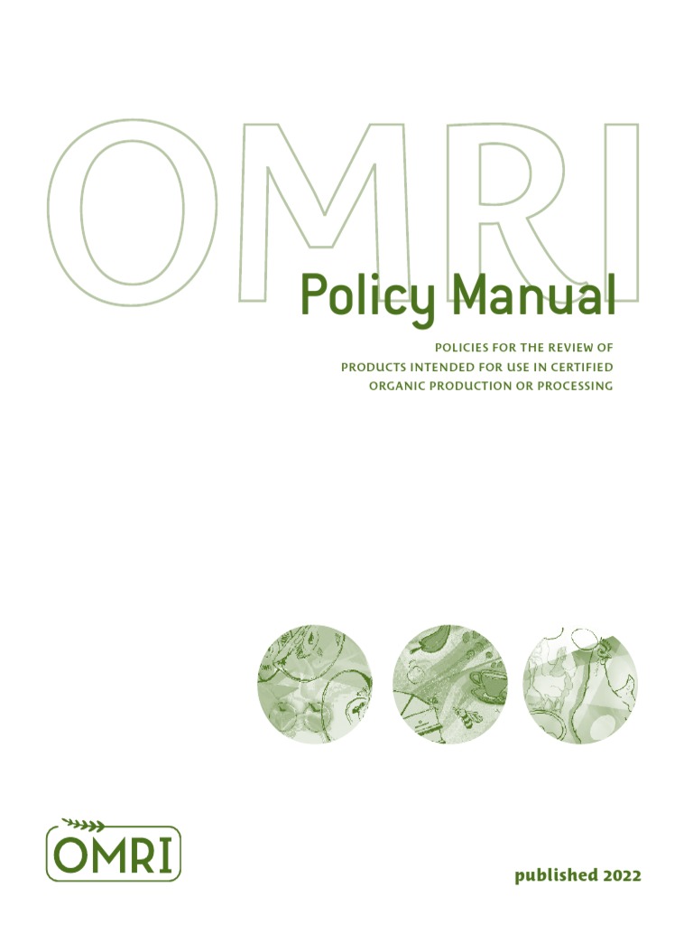 OMRI PolicyManual EN 2022 | PDF | Business