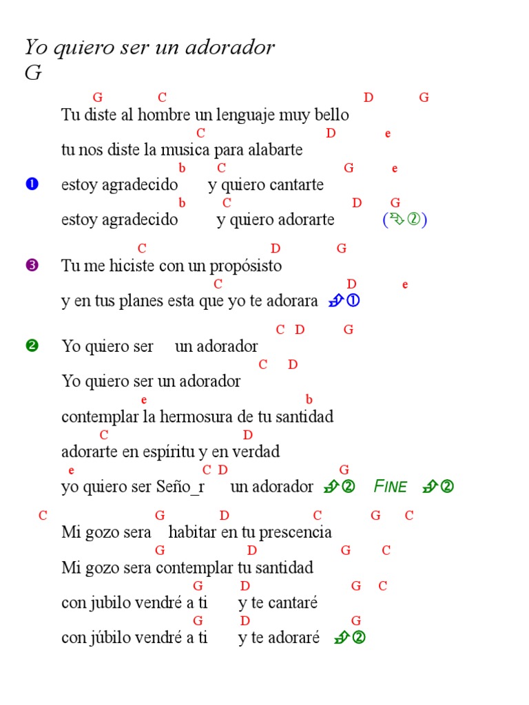 Yo Quiero Ser Un Adorador - G | PDF