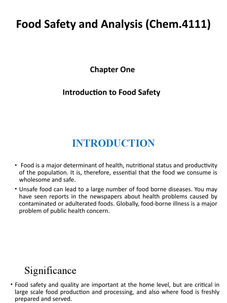 Food Safety and Analysis | PDF | Food Safety | Hazard Analysis And ...