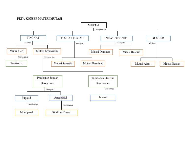 Peta Konsep Materi Mutasi - Wawan Darmawan | PDF