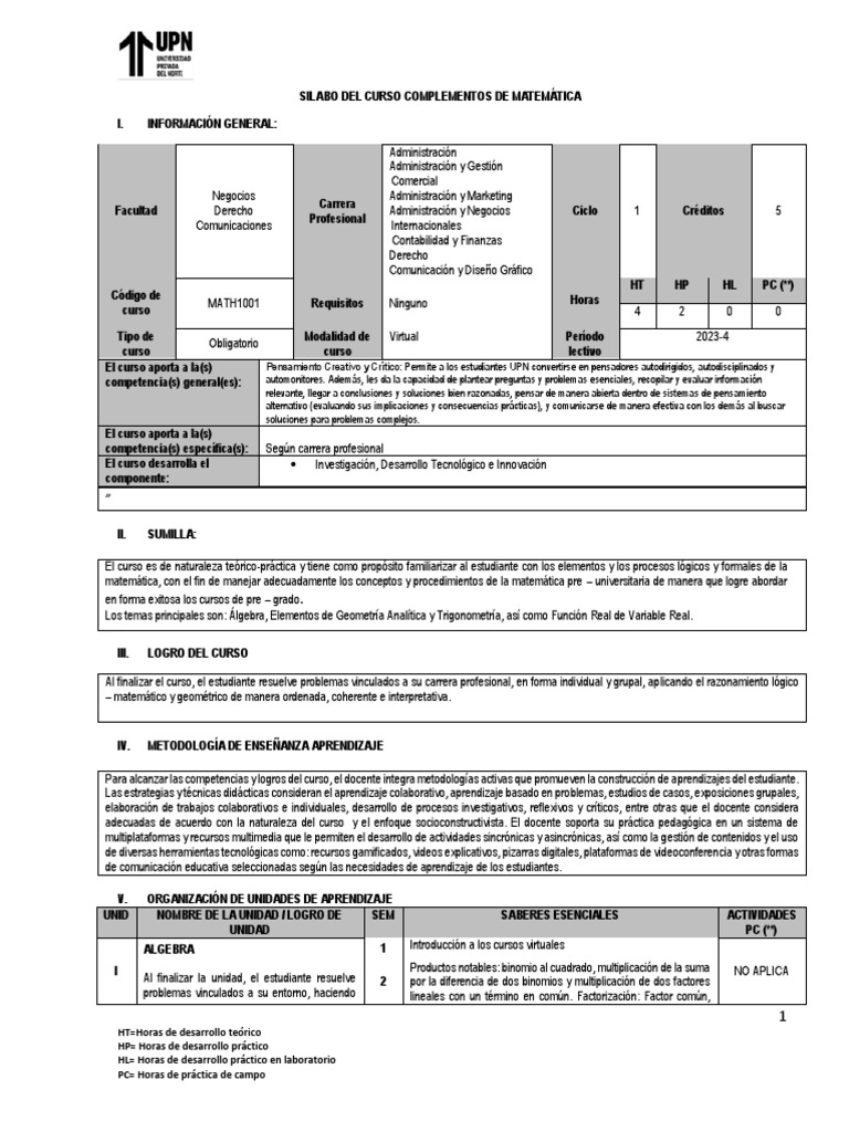 Complementos de Matemática | PDF | Enseñando | Ecuaciones