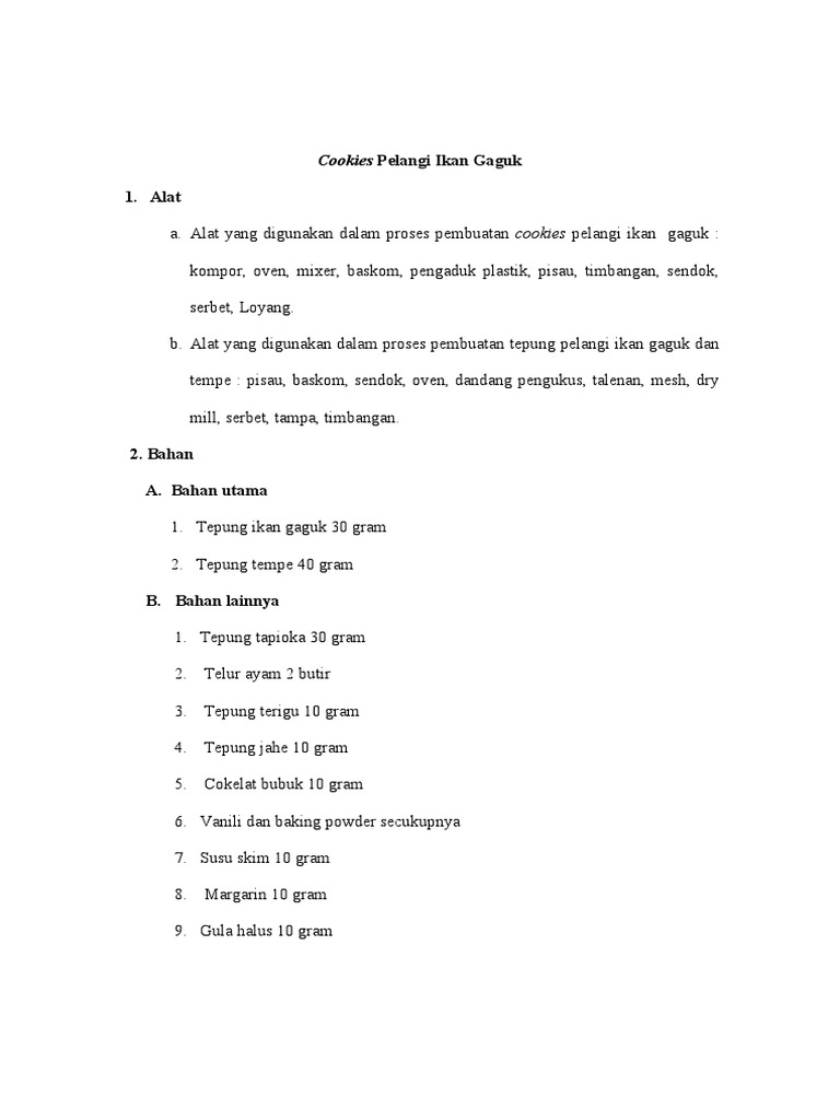 Cookies Pelangi Ikan Gaguk | PDF | Memasak, Makanan, & Anggur