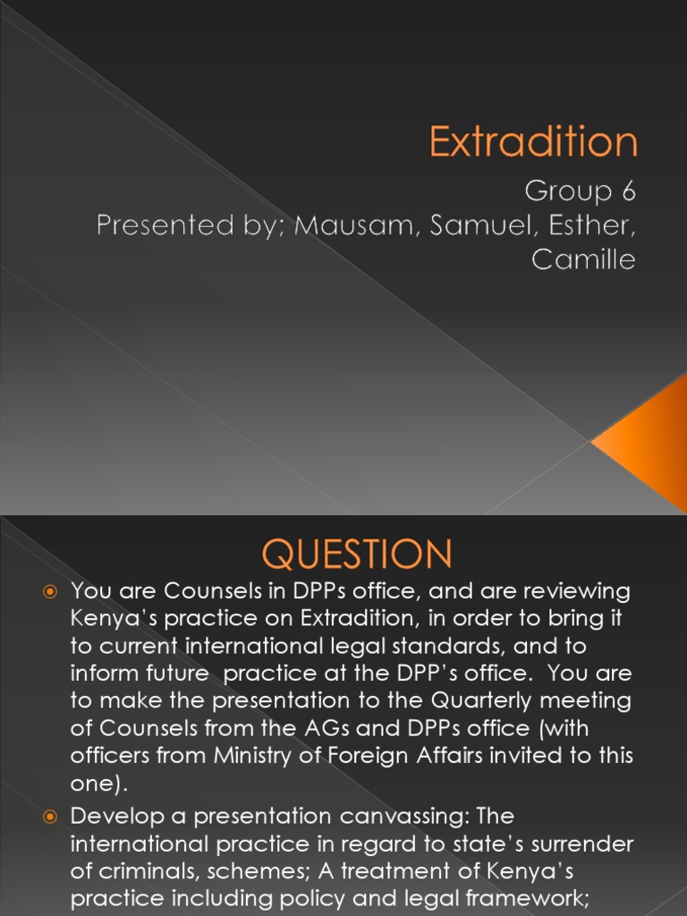 Extradition Law in Kenya | PDF | Extradition | Jurisdiction