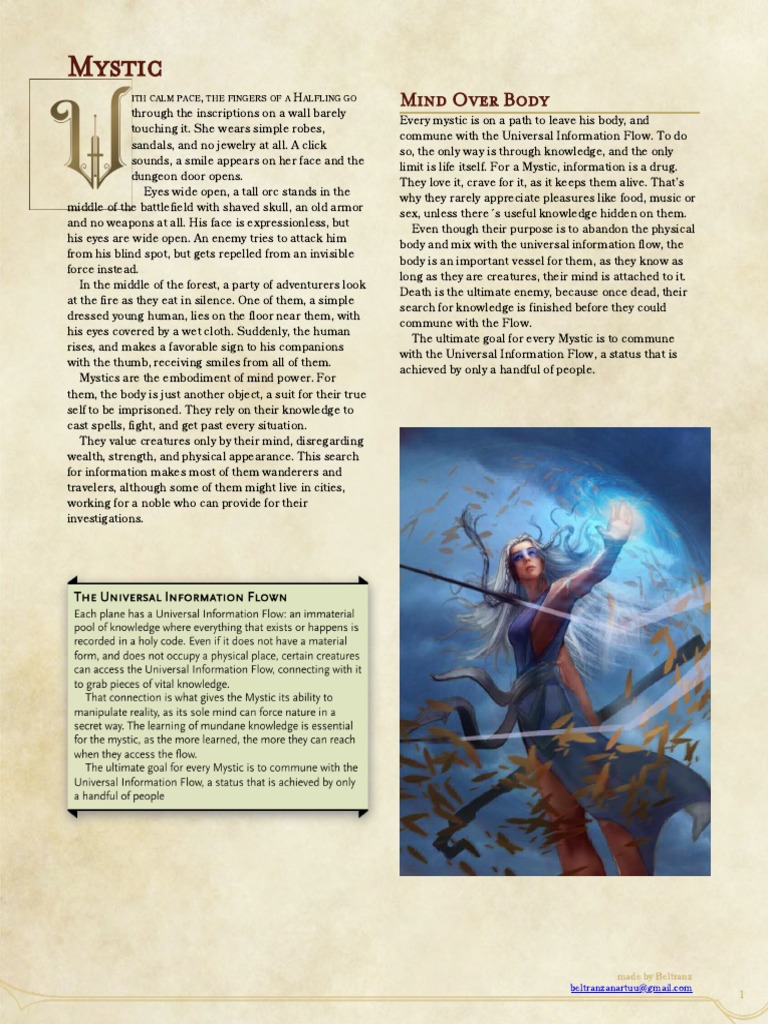 Mystic: Mind Over Body | PDF