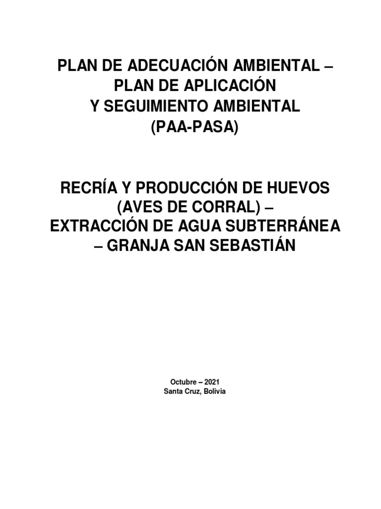 19 - PAA - PASA - San Sebastian - (CORREGIDO) | PDF | Agua | Residuos