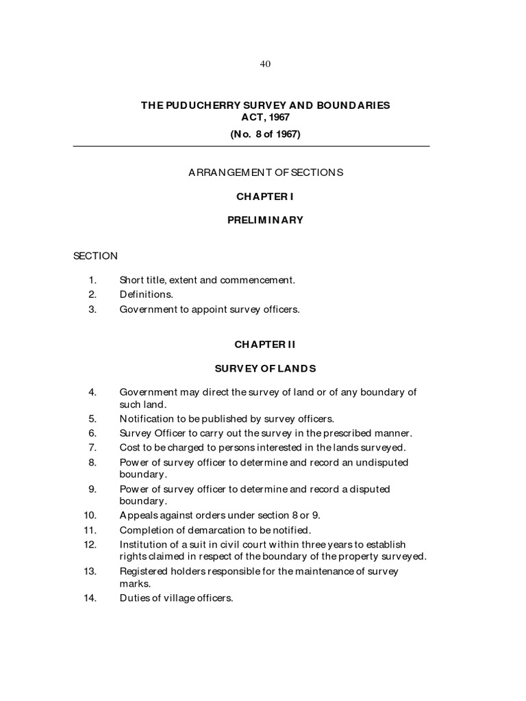 Survey and Boundary Act | PDF | Repeal | Lawsuit