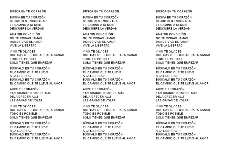 BUSCA EN TU CORAZÓN | PDF