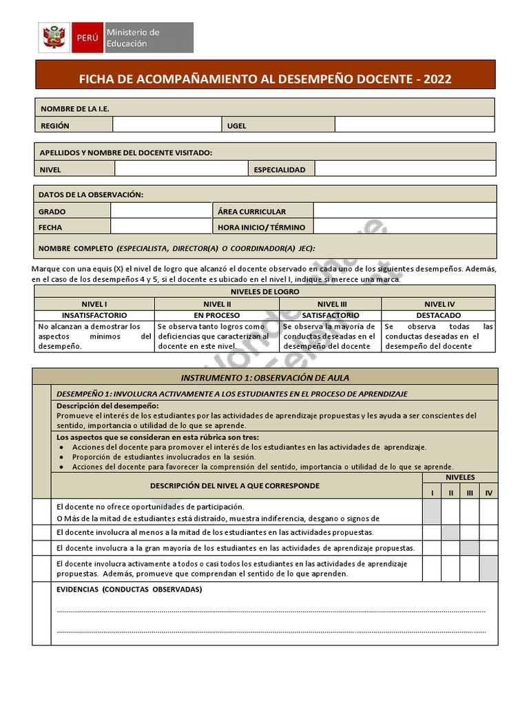 Ficha de Acompañamiento Docente | PDF | Aprendizaje | Pensamiento