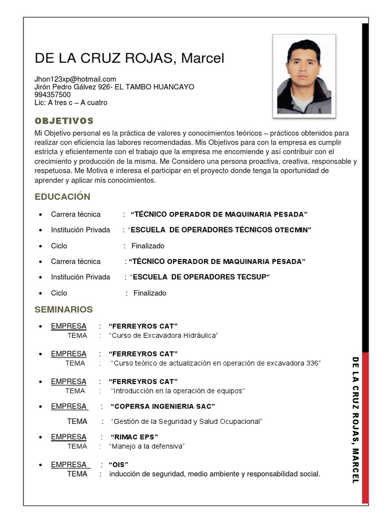 CV Marcel de La Cruz | PDF | Etica Aplicada | Ingeniería
