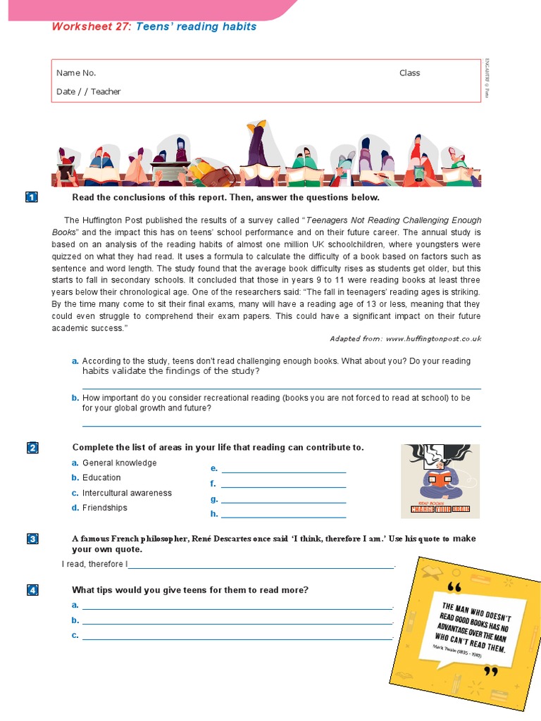 Teens Reading Habits 27 | PDF | Adolescence | Learning