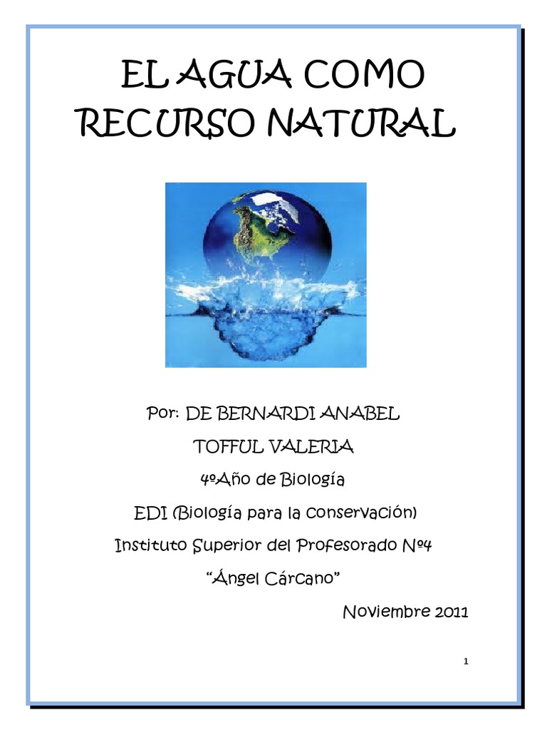Bernadi, A. El Agua Como Recurso Natural | PDF | Agua subterránea | Agua