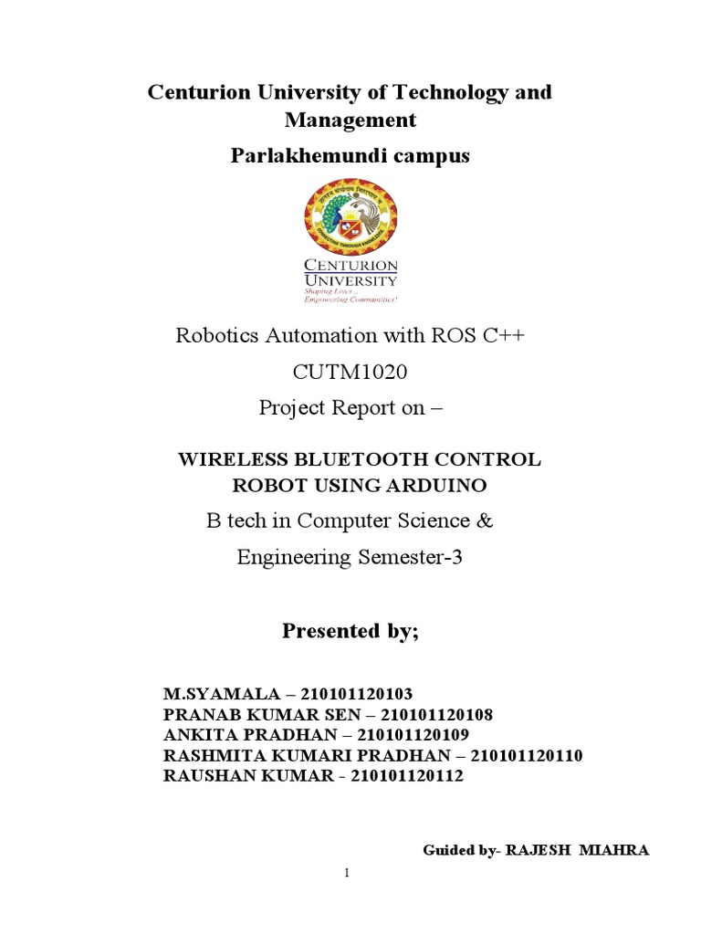 Floor Cleaning Robot Report | PDF | Arduino | Sensor