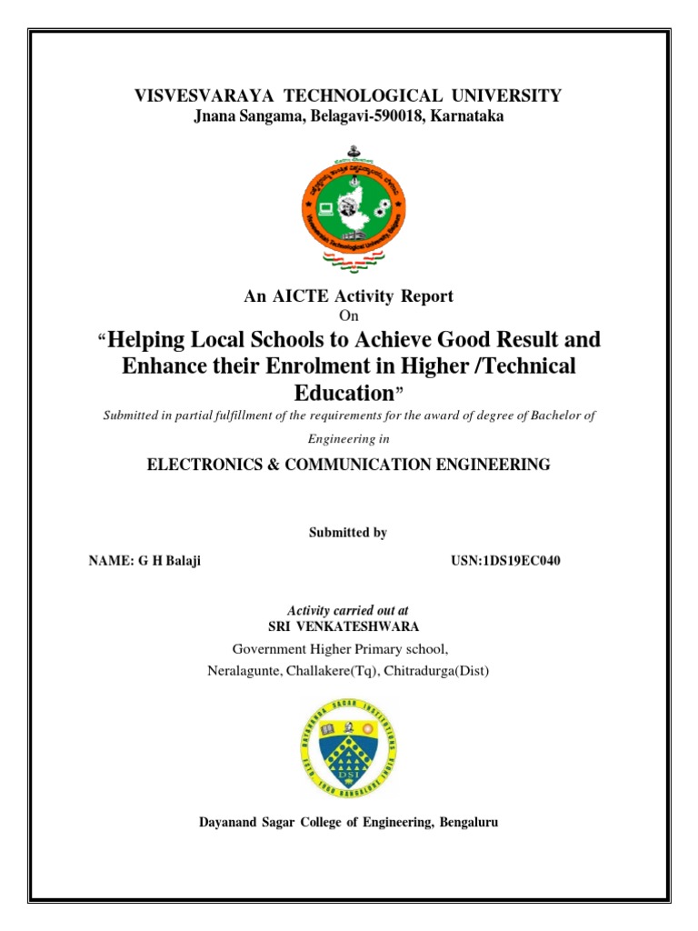 1ds19ec040 G H Balaji Aicte-3 | PDF | Educational Stages