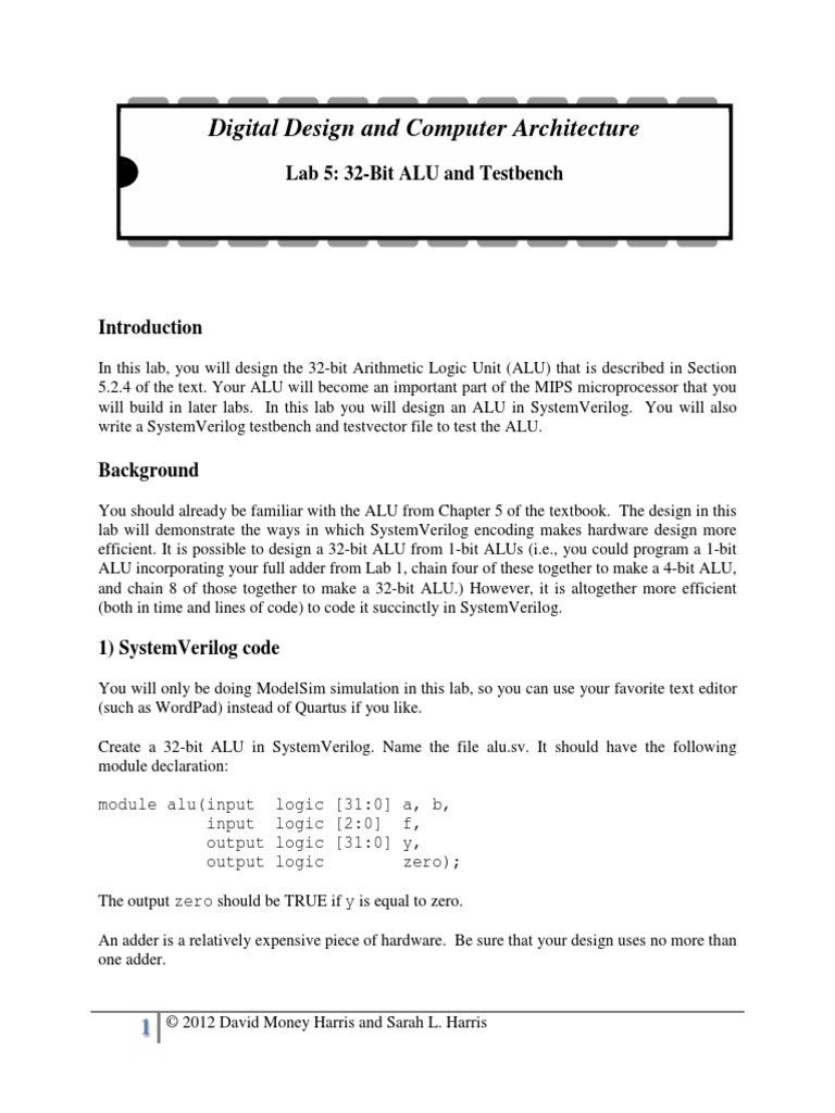 Ddca Lab05 Pdf Computing Computer Engineering