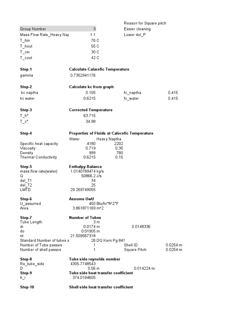 Group3 - Shell and Tube Heat Exchanger | PDF | Heat Transfer | Reynolds ...