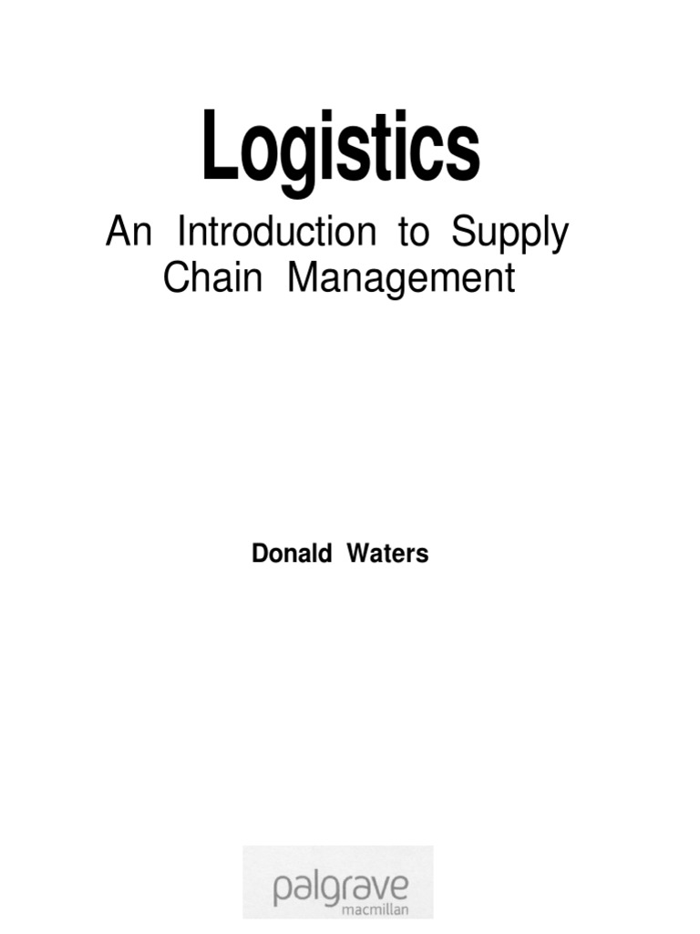 Introduction to Logistics Management | PDF | Logistics | Supply Chain