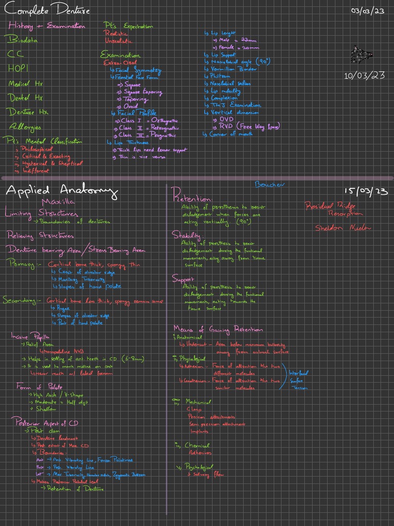 Cd Class Notes Pdf Dentures Dentistry Branches