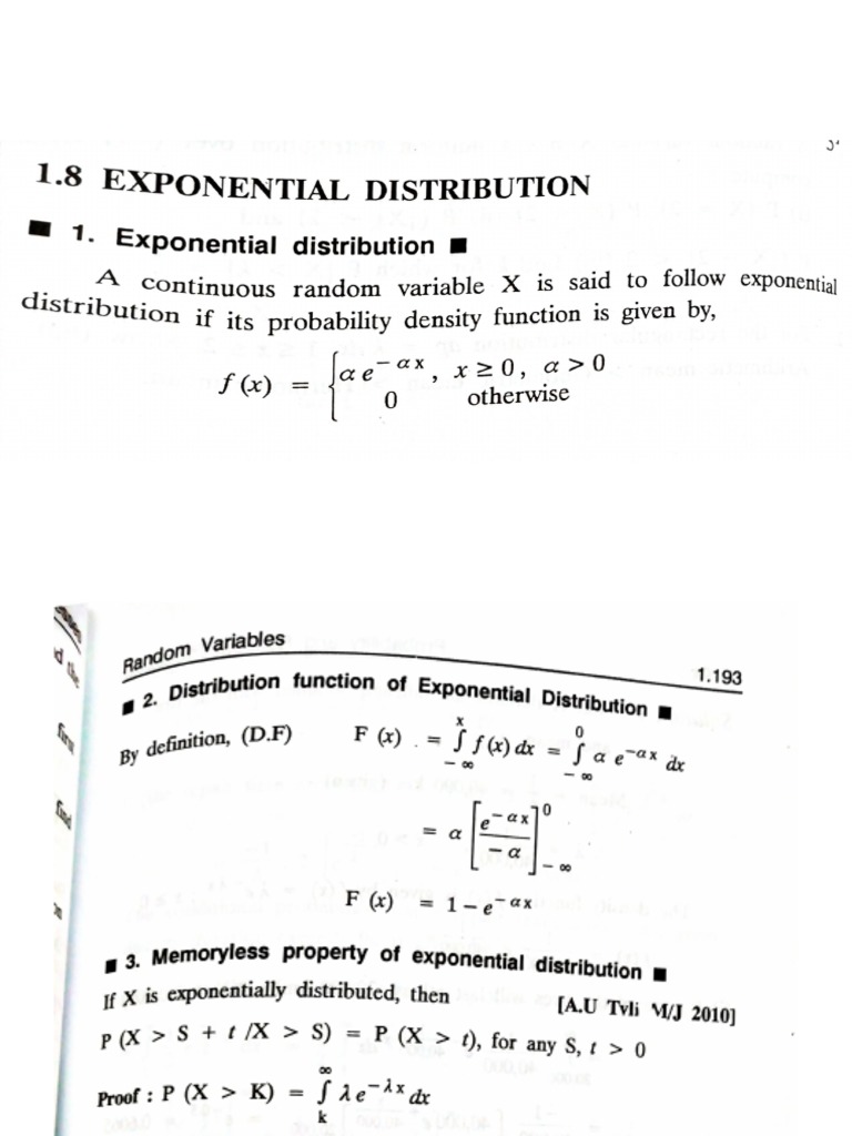Exponential Distribution | PDF