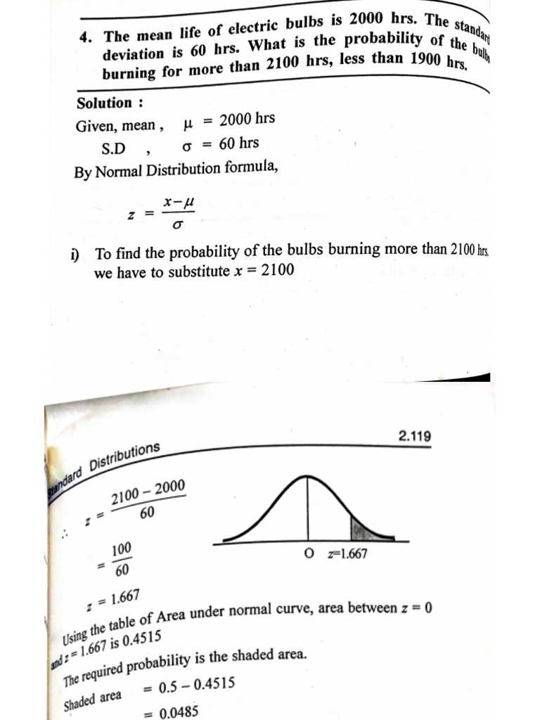Normal Distribution Pdf