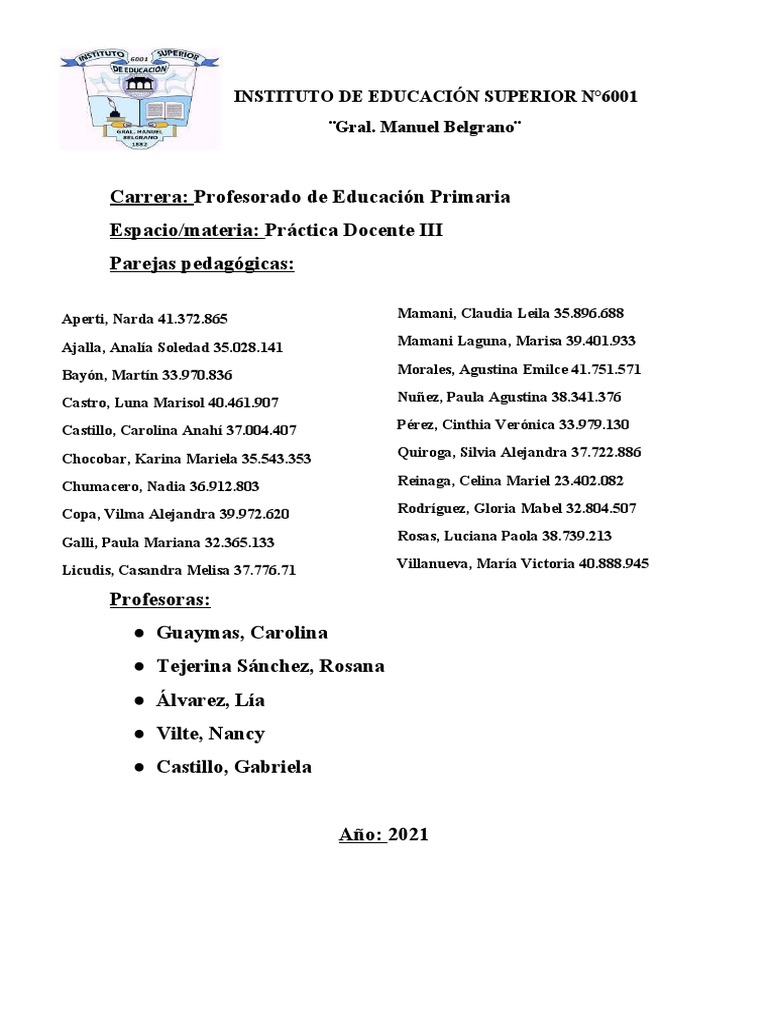 TRABAJO - FINAL - 3. Practica III | PDF | Enseñando | Maestros