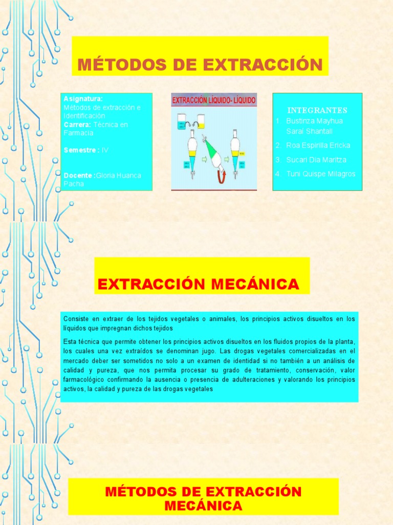 Métodos de Extracción | PDF | Destilación | Vapor