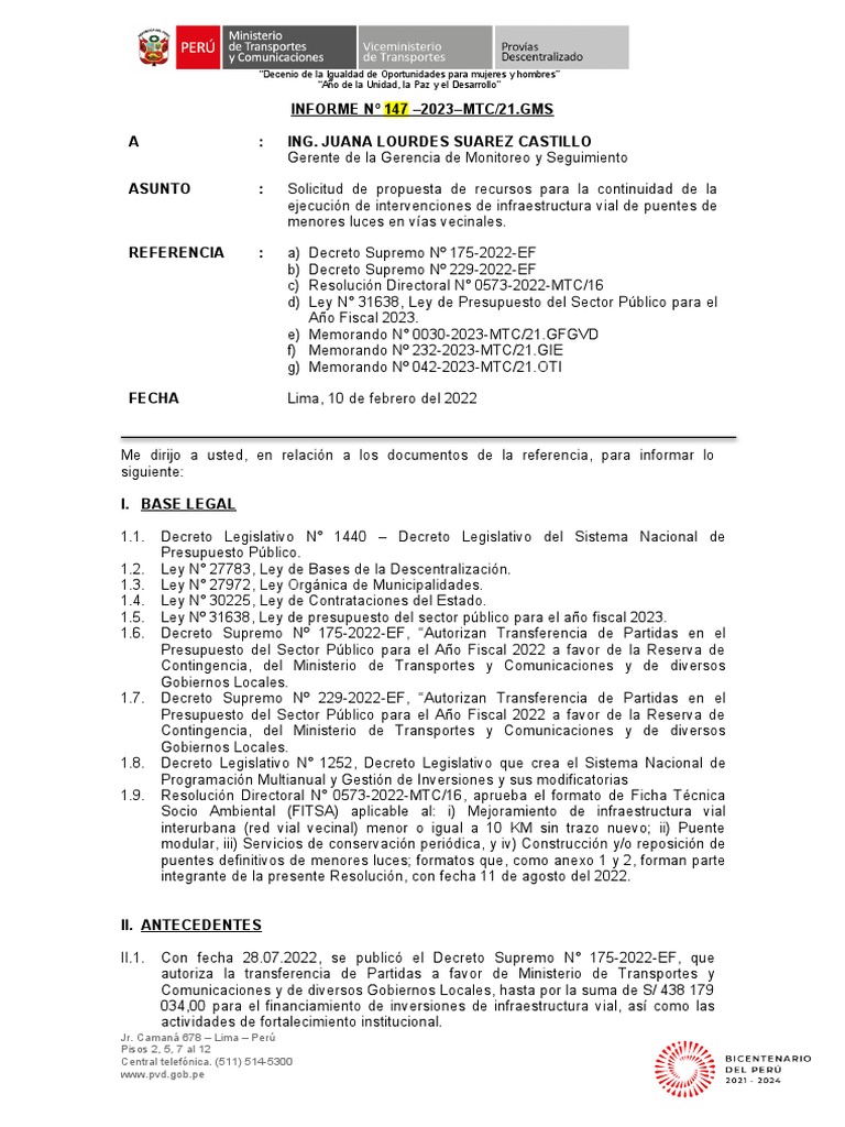 MODELO | Descargar gratis PDF | Perú | Presupuesto