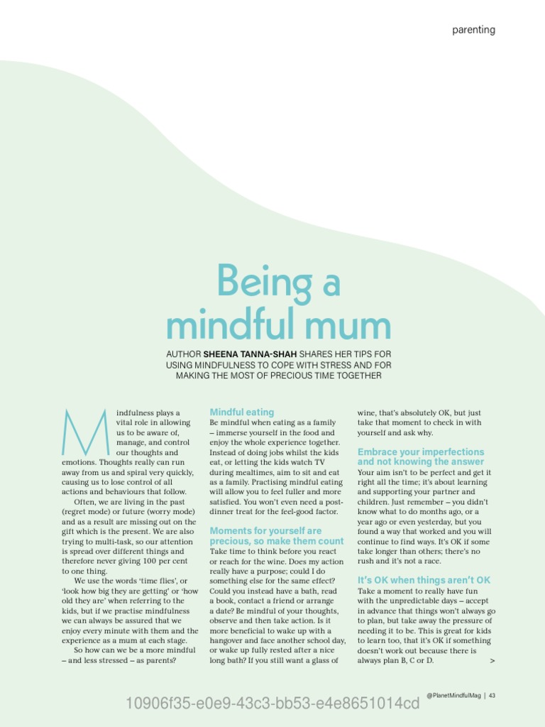 Mindful Mum | PDF | Mindfulness | Psychology