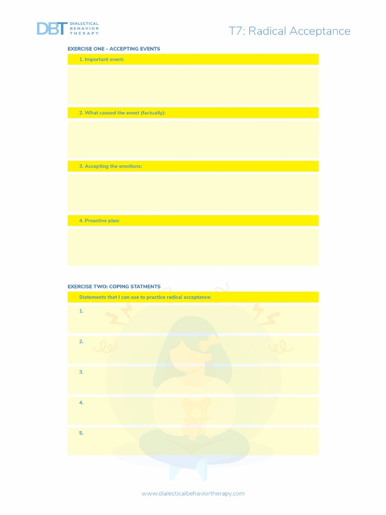 DBT Forms Distress Tolerance T7 | PDF