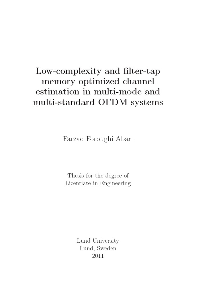 Low-Complexity and Filter-Tap Memory Optimized Channel Estimation in ... Low-Complexity and Filter-Tap Memory Optimized Channel Estimation in ...