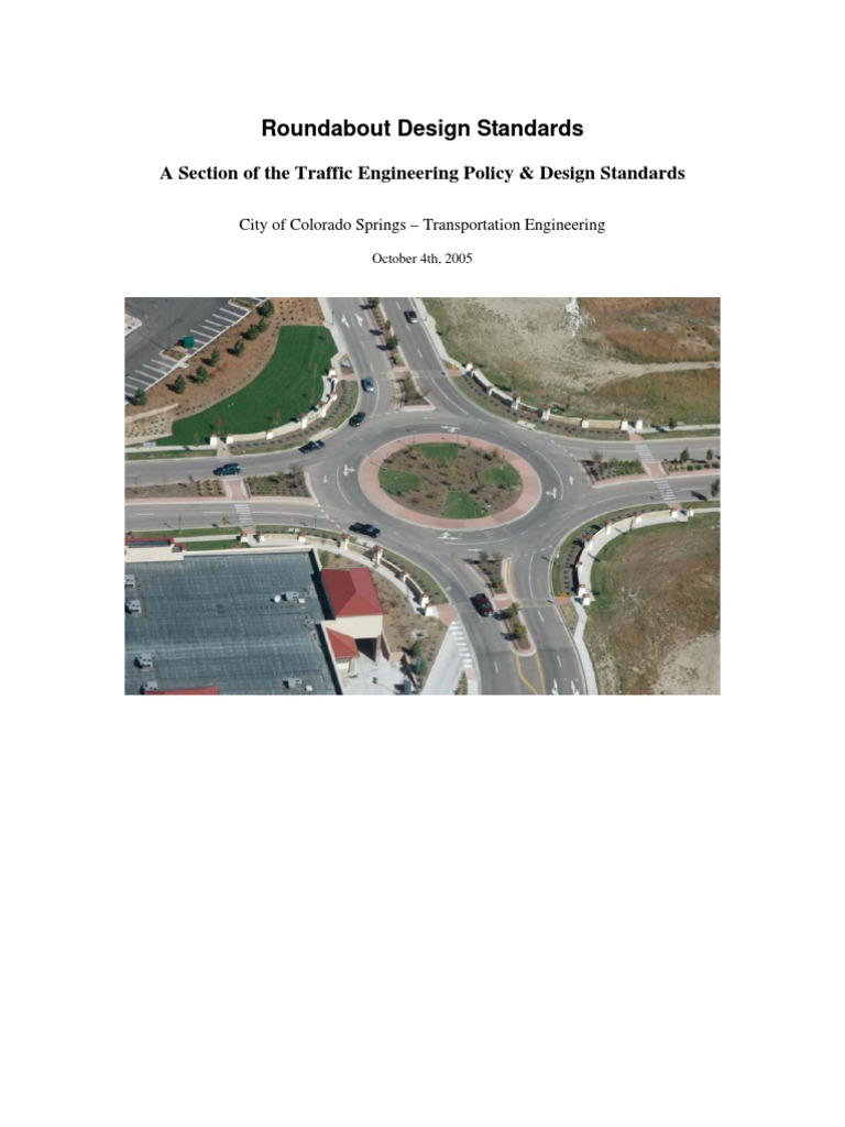 Roundabout Design Standards Guide | PDF | Business