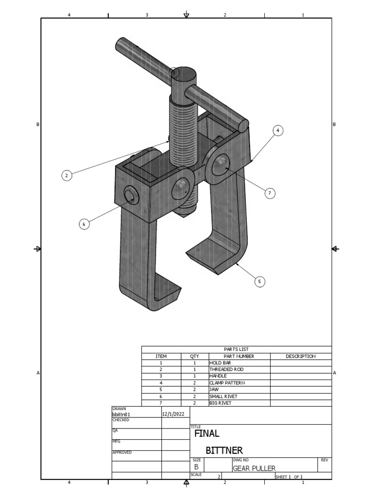 Final PDF of Gear Puller | PDF