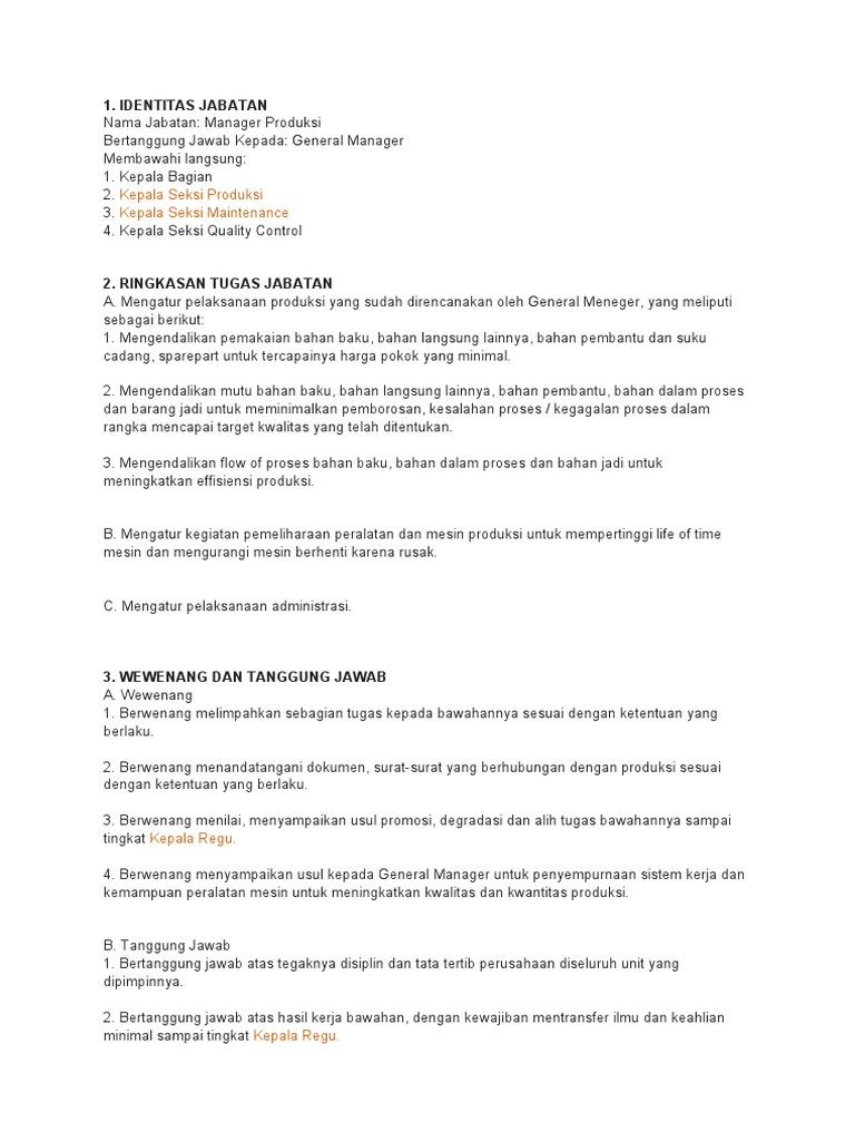 Manager Produksi | PDF | Bisnis | Komputer
