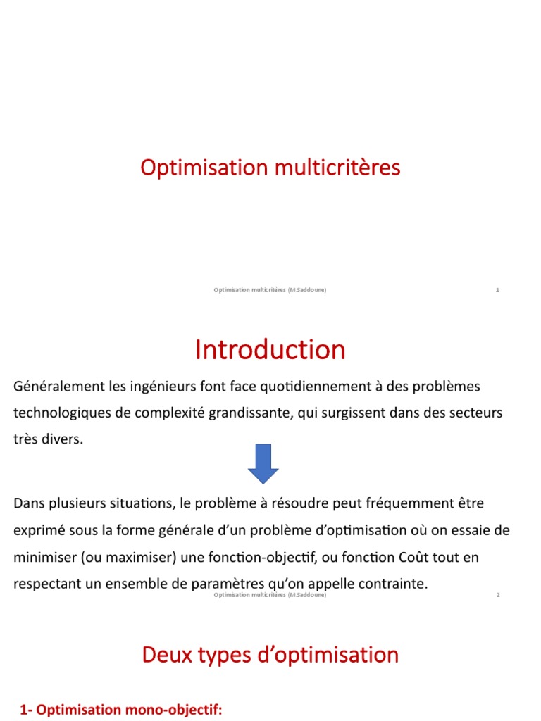 OptimisationMultiCriteres Etudiant | PDF | Optimisation mathématique ...
