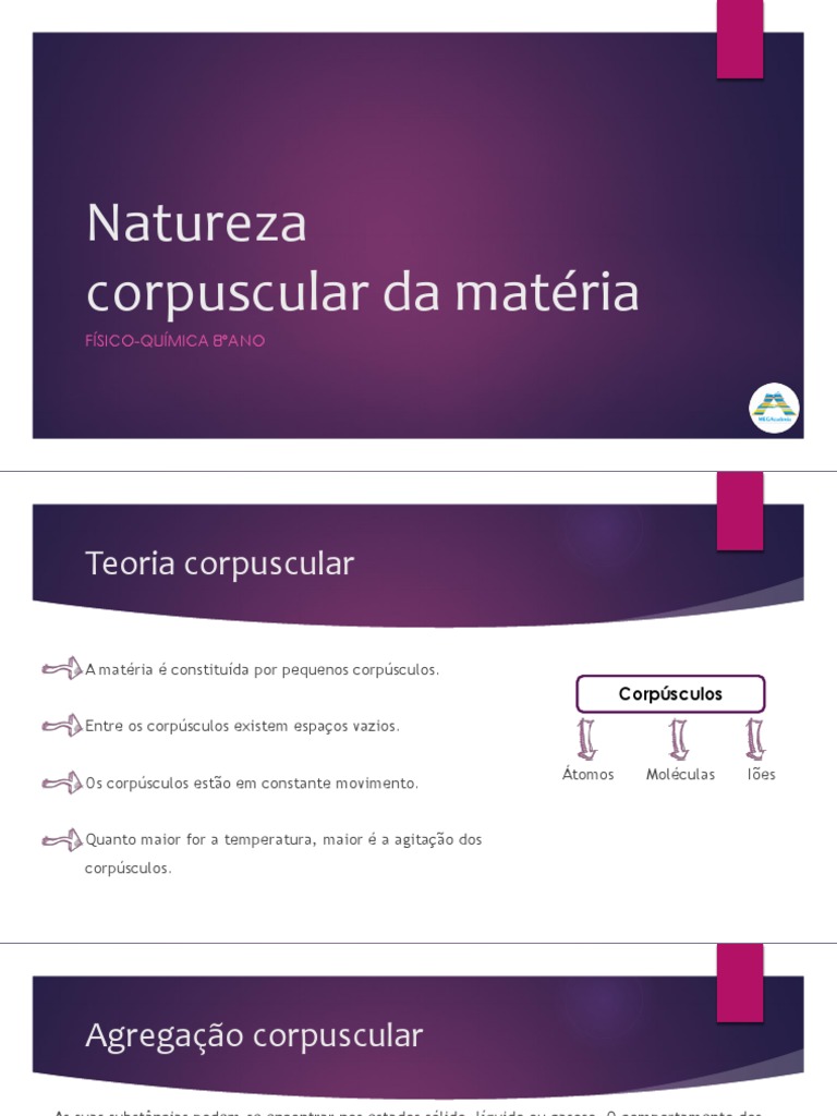 Guia de Estudo 8º Ano FQ - Natureza Corpuscular Da Matéria | Download grátis PDF | Gases | Pressão