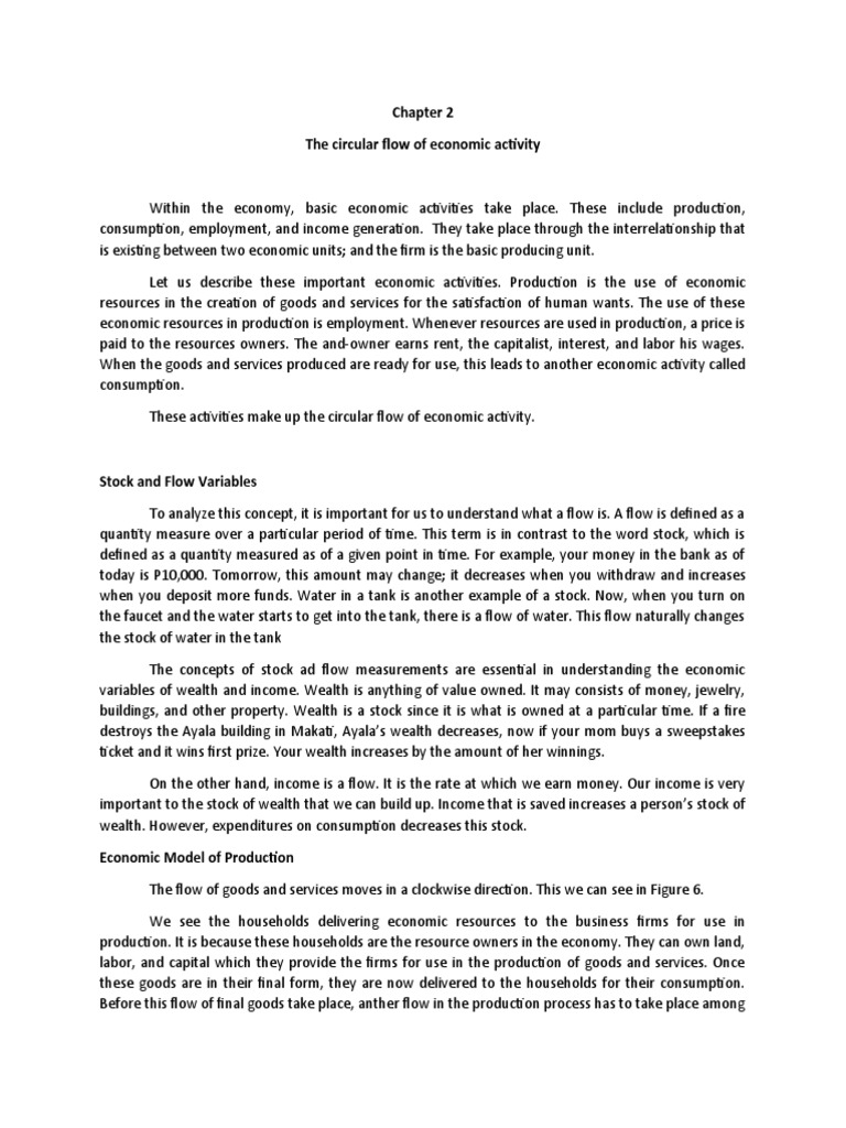 Chapter 2 The Circular Flow | PDF | Consumption (Economics) | Fiscal Multiplier