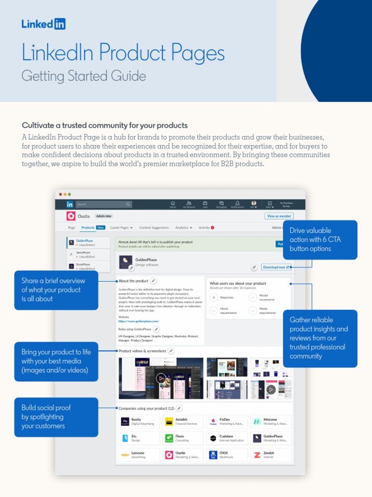 Creating Your LinkedIn Product Page | PDF | Linked In | Brand