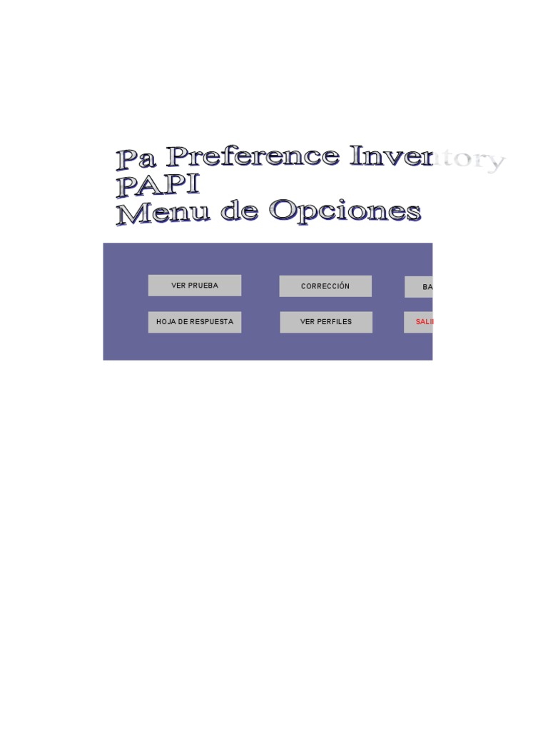 PAPI | PDF | Sicología