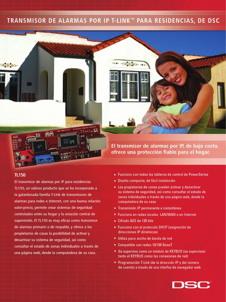 Transmisor de Alarmas Por Ip T-Link para Residencias, de DSC | PDF ...