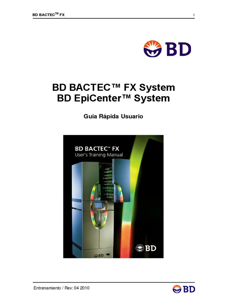 BD Bactec™ FX System BD Epicenter™ System: Guia Rápida Usuario | PDF | Ventana (informática ...