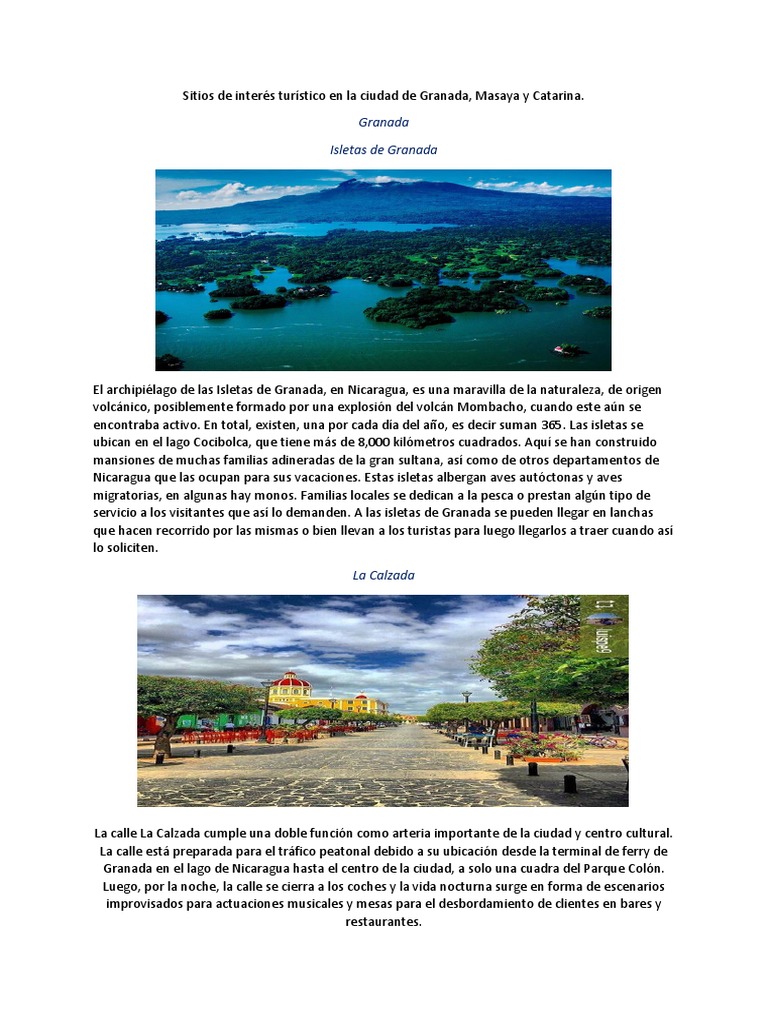 Sitios de Interés Turístico en La Ciudad de Granada | PDF